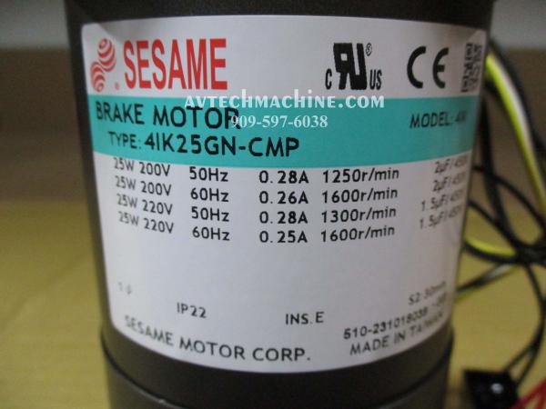 4IK25GN-CMP Sesame Induction Motor With Magnetic Brake Thermo Switch 220V
