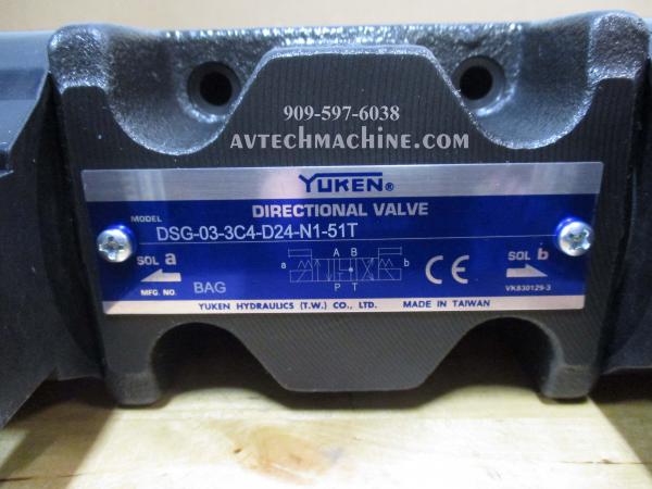 DSG-03-3C4-D24-N1-51T Yuken Hydraulic Solenoid Valve Coil DC24