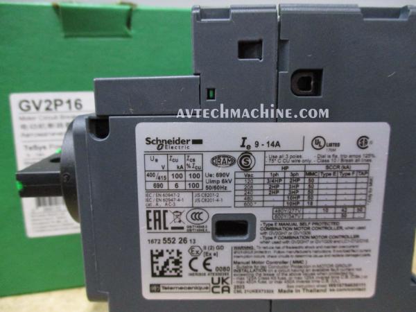 GV2P16 Schneider Motor Thermal Overload 9 - 14A