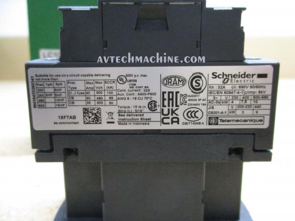 LC1D18F7 Schneider Telemecanique Magnetic Contactor Coil 110V