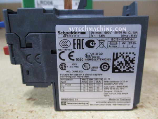 LRD06 Schneider Telemecanique Thermal Overload 1 - 1.6A