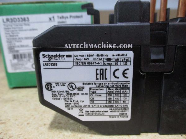 LRD3363 Schneider Telemecanique Thermal Overload 63 - 80A