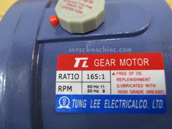 PL28-0400-165S3 Tung Lee Induction Motor With Speed Reducer 1/2HP 3PH ...