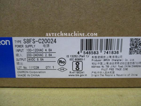 S8FS-C20024 Omron Power Supply 24VDC