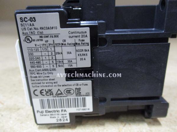 SC-03-3A1a-110V Fuji Magnetic Contactor 3A1a Coil 110V