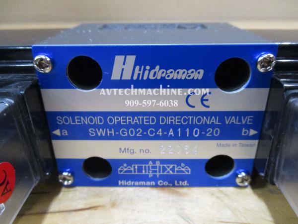 SWH-G02-C4-A110-20 Hidraman Hydraulic Solenoid Valve With Din Connector ...