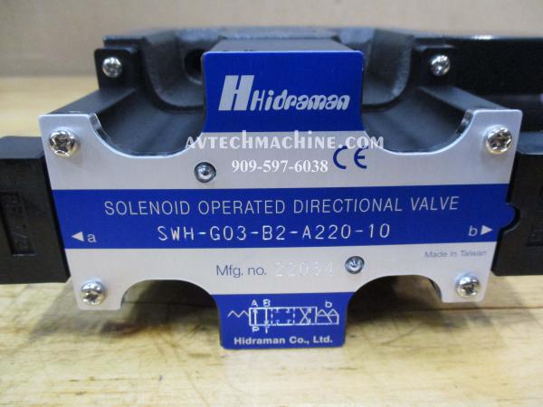 SWH-G03-B2-A220-10 Hidraman Hydraulic Solenoid Valve Coil AC220
