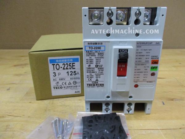 TO-225E-3P125N Teco Thermal-Magnetic Breaker 3P125A