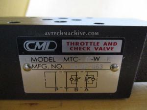 MTC-02-W-K-C CML Hydraulic Throttle & Check Valve